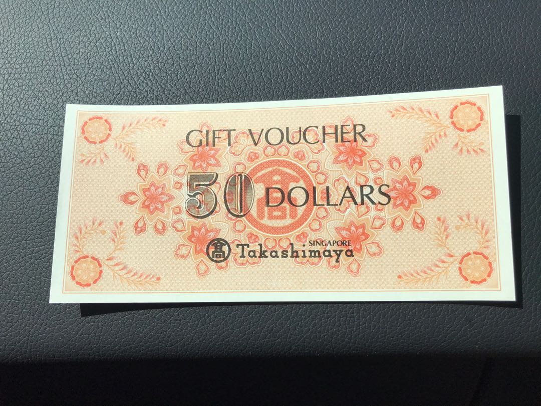 Takashimaya $50 vouchers, Tickets & Vouchers, Vouchers on Carousell