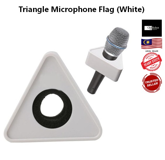 Triangle Microphone Flag (White), Photography, Photography Accessories ...