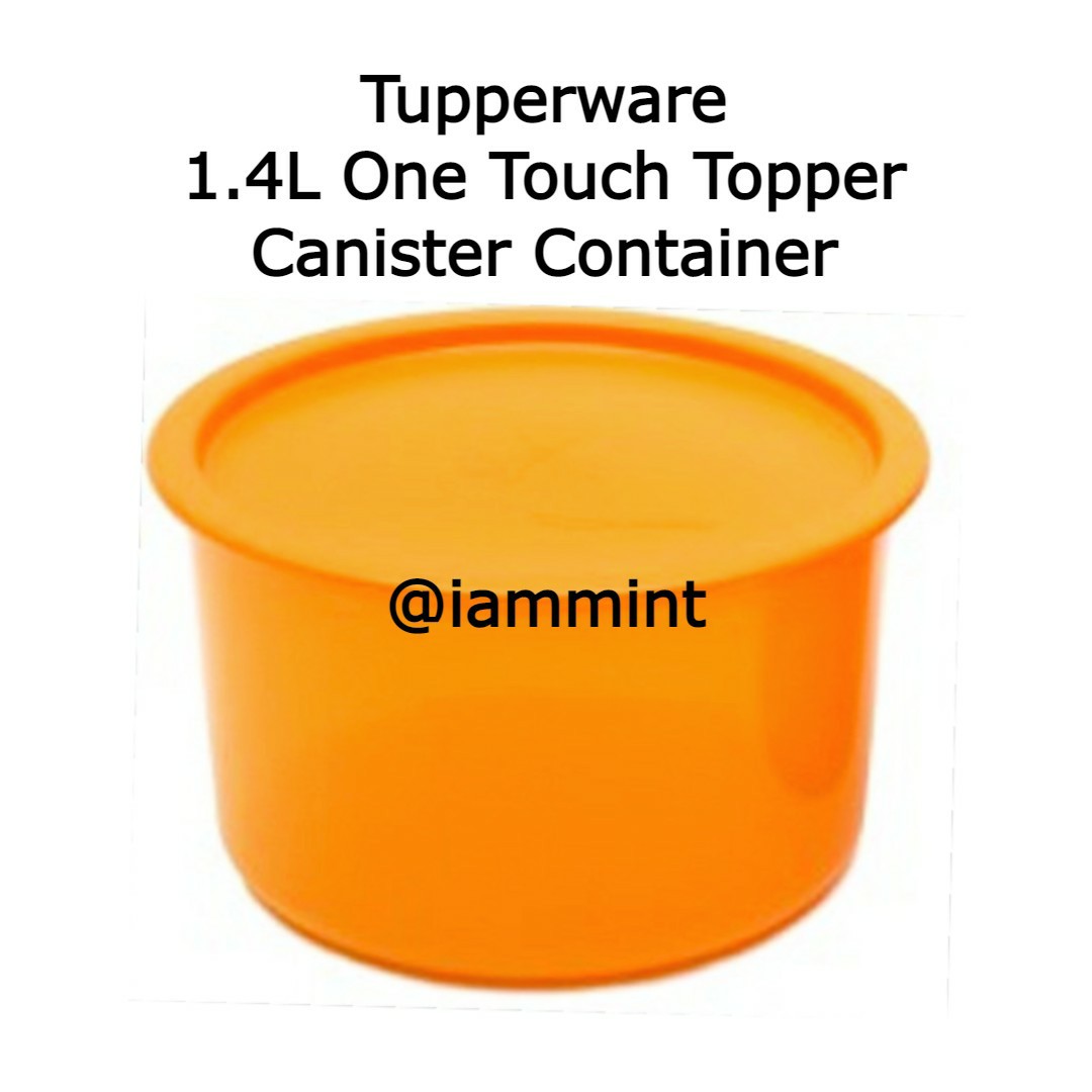 Tupperware 1.4L One Touch Topper Canister Container, Furniture & Home Living, Kitchenware ...