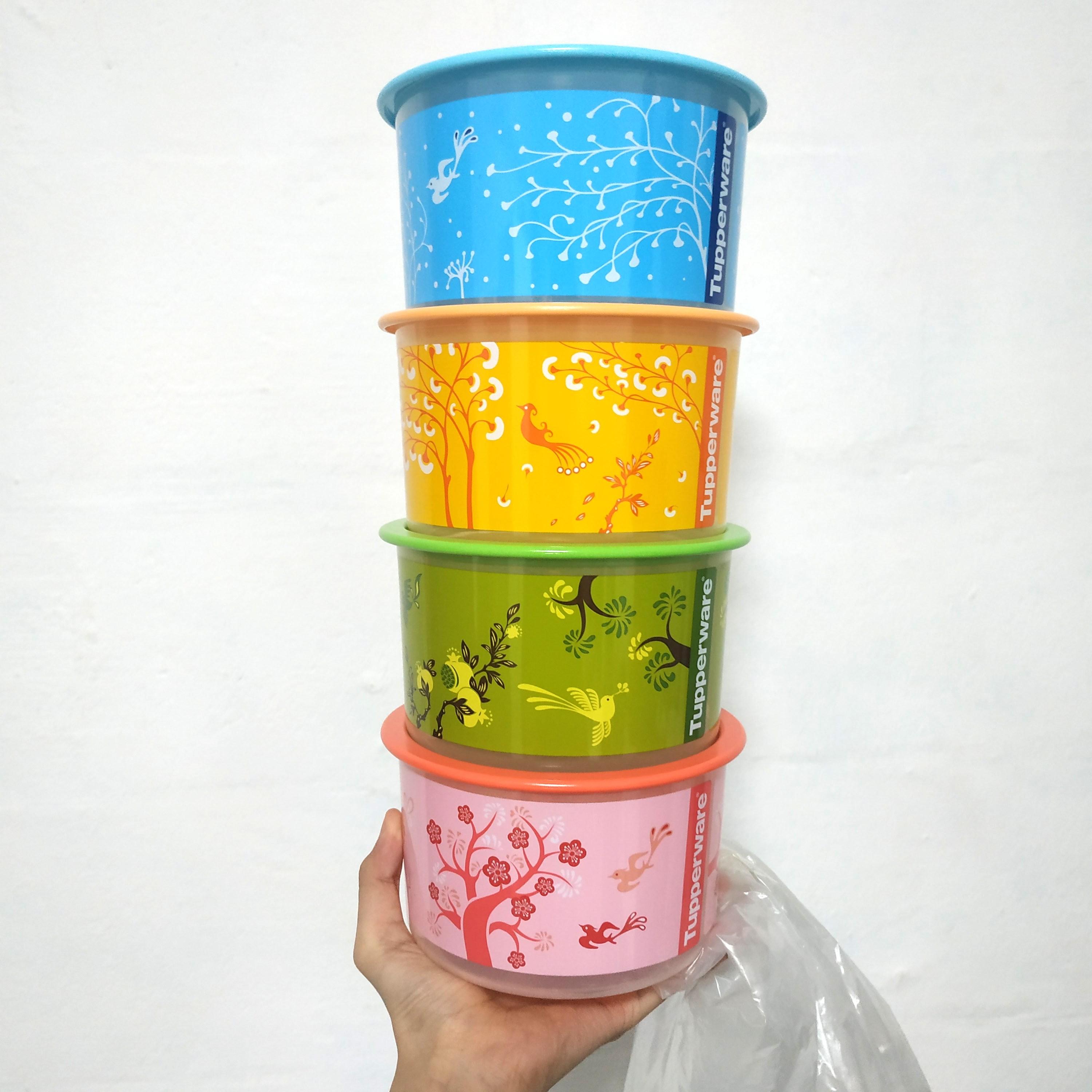 Tupperware 950 ml Four Seasons One Touch Topper Canister Container Set ...