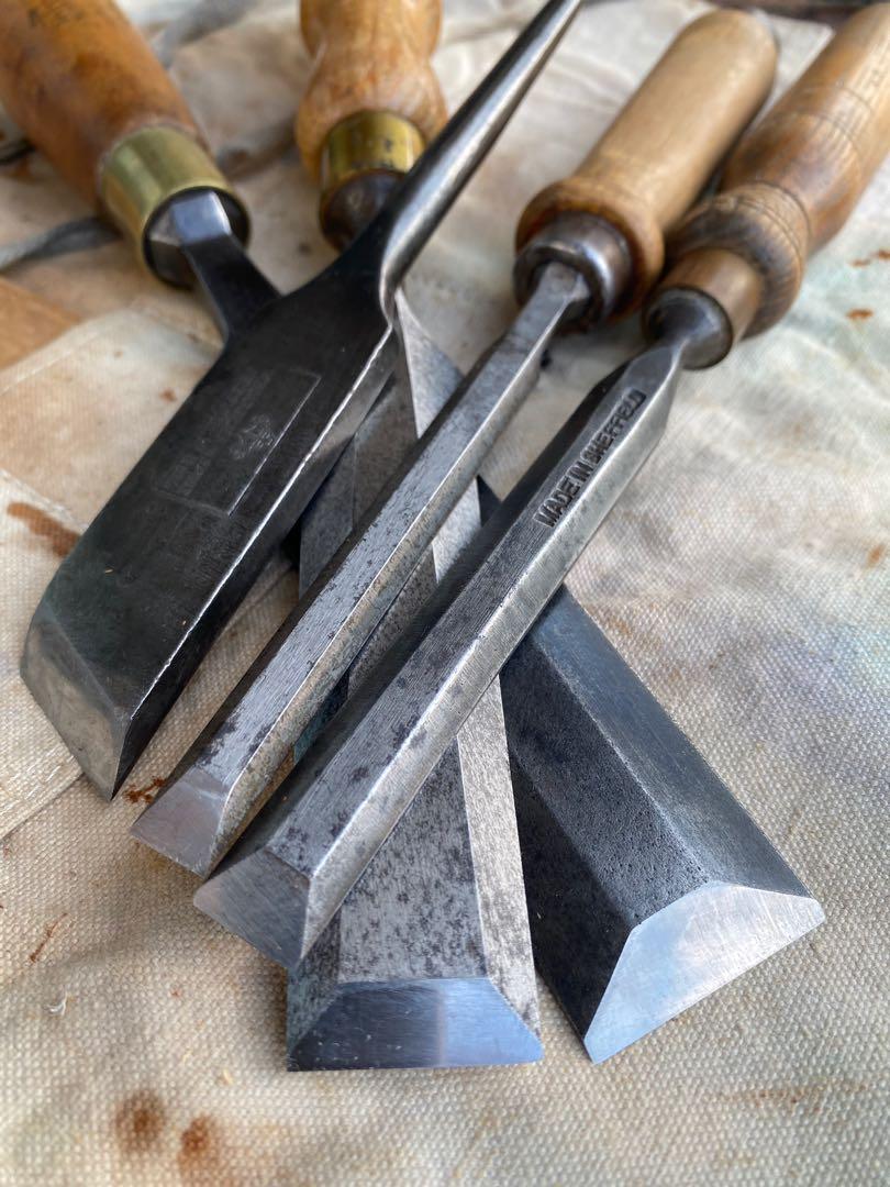 Vintage Sheffield Chisels in a canvas roll, Hobbies & Toys, Stationary ...