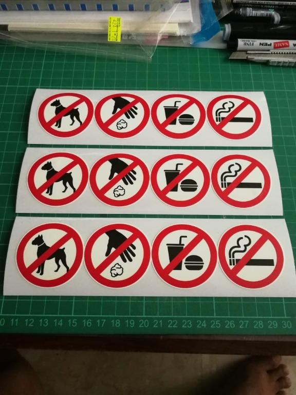 Advisory Car Decals & Stickers : No Pets / Dogs , No Littering, No ...
