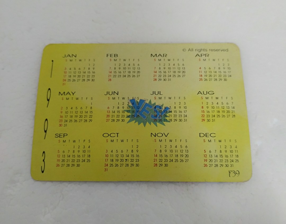 Antique Calendar 1993, Hobbies & Toys, Collectibles & Memorabilia ...