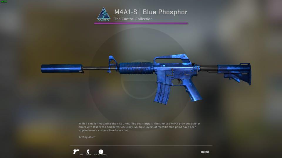 Csgo Skin M4A1-S Blue Phosphor Factory New FV:0.024, Video Gaming ...
