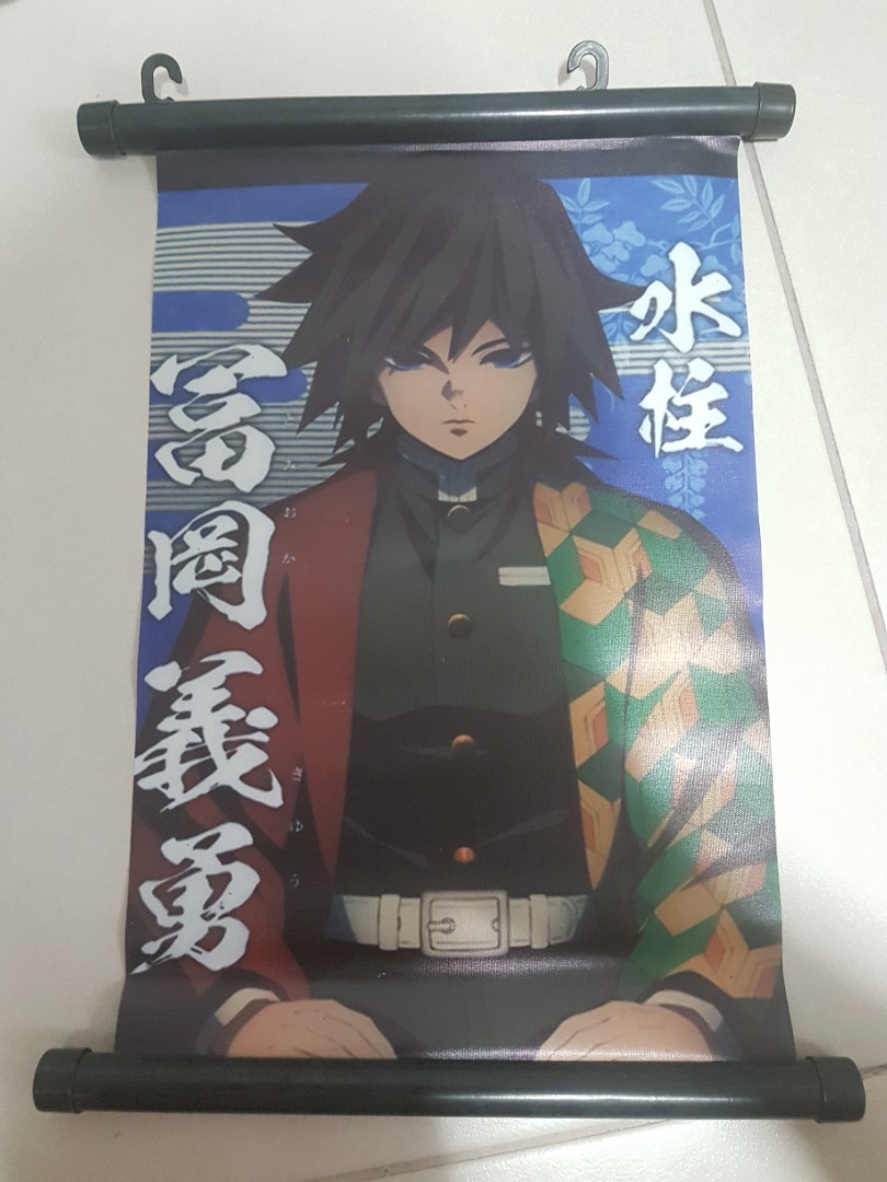 Demon Slayer: Kimetsu no Yaiba Anime scroll wall posters with hooks ...