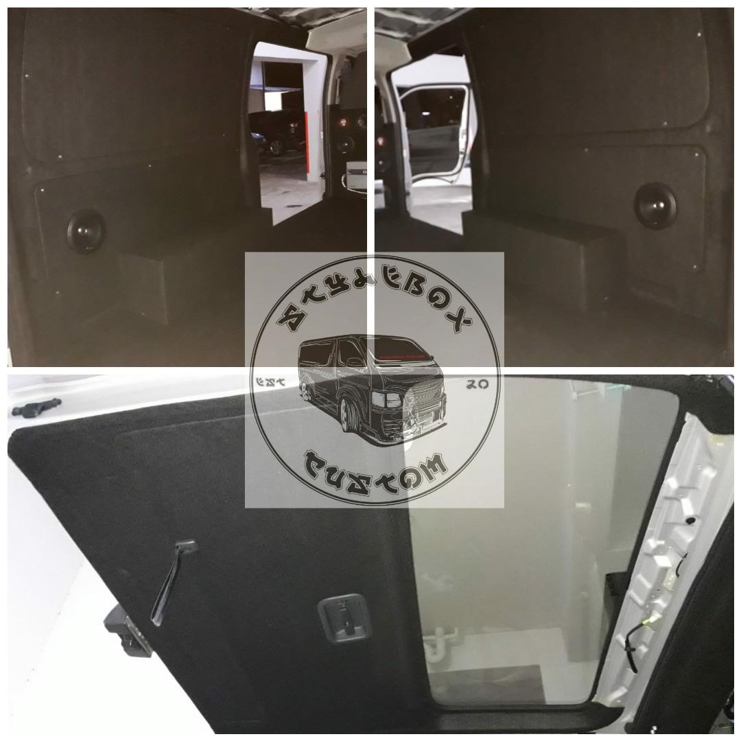 Hiace Interior side panel wrapping, Car Accessories, Car Workshops ...