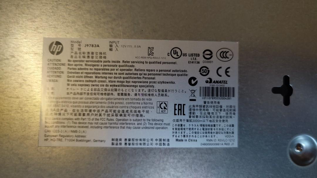 Hp 2530 8 port switch, Computers & Tech, Parts & Accessories ...