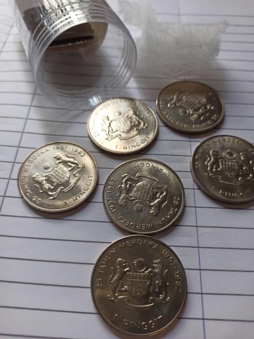 BU - UNC 1982 Old 1 Ringgit New Coin Currency RM 1 Malaysia RM 1.00 ...
