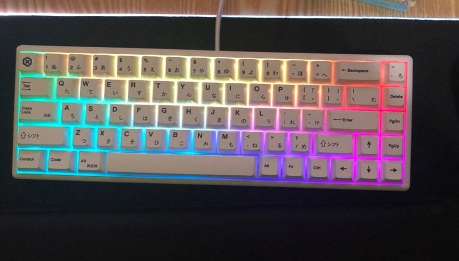 PBT Keycaps BOW Black on White colorway Hiragana mechanical keyboard ...