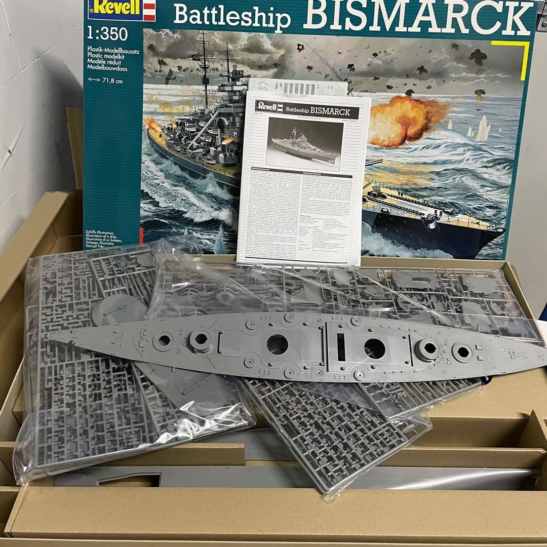 Revell 1/350 Scale 05040 Battleship Bismarck Level 5 Model Ship Kit, 玩具 ...
