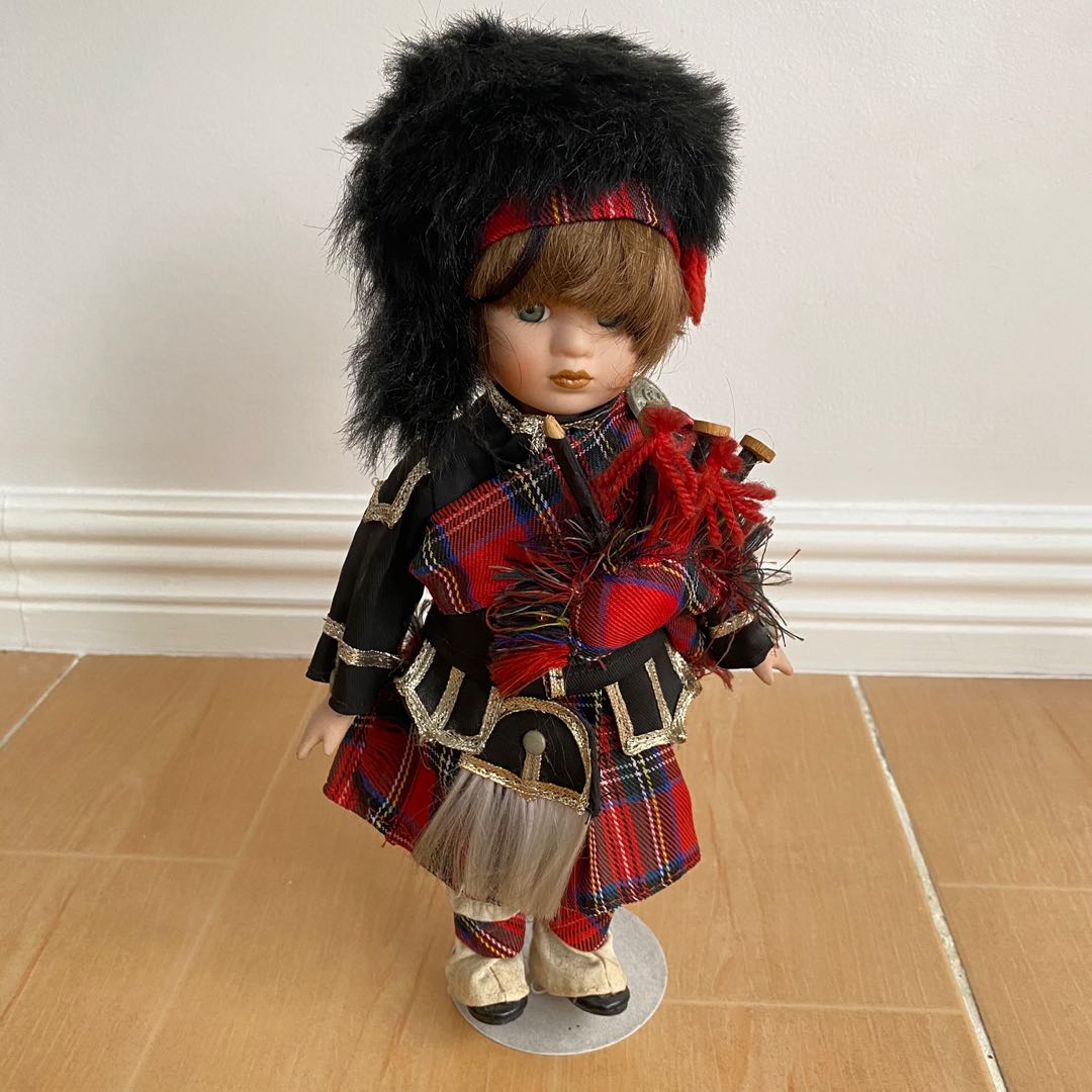 Scottish Doll with Stand, Hobbies & Toys, Toys & Games on Carousell