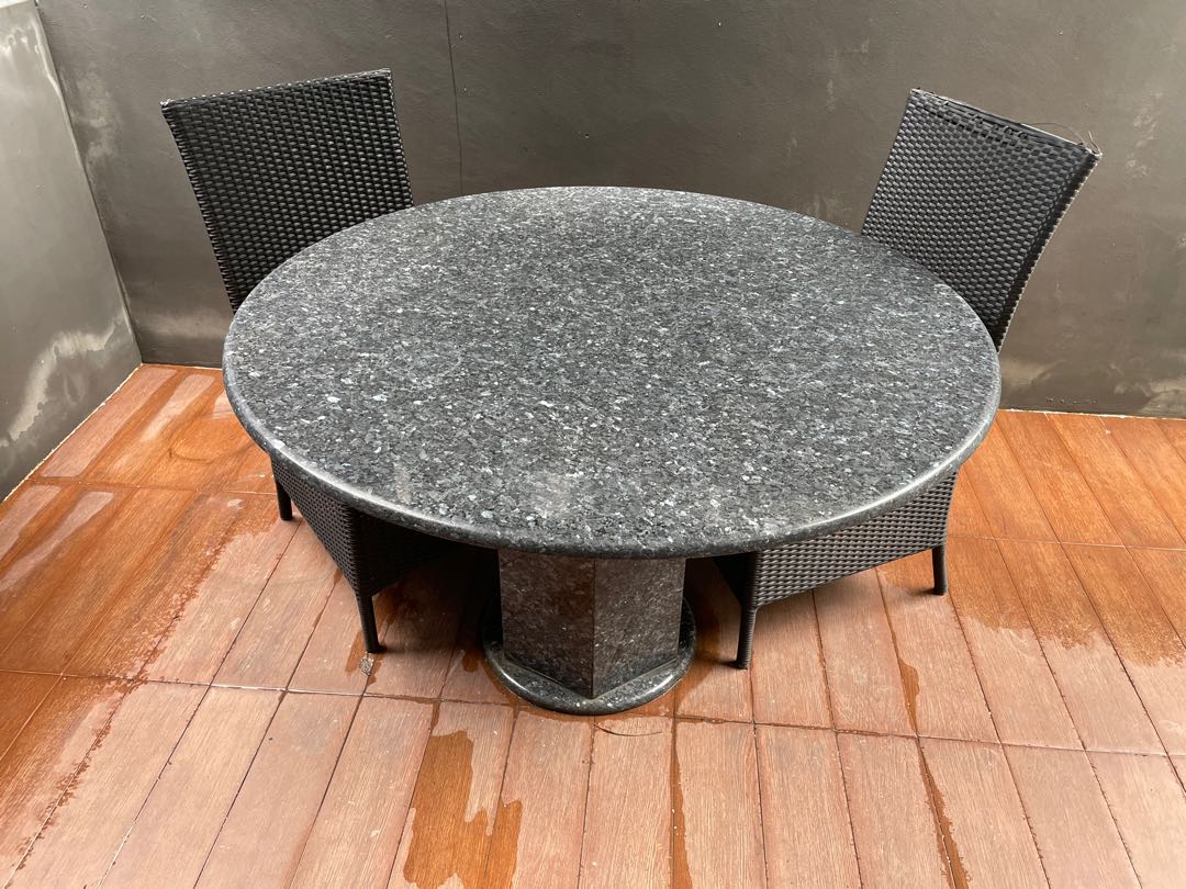 Solid stone table . Excellent condition., Furniture & Home Living ...
