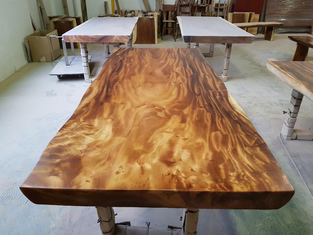 Suar wood table, Furniture & Home Living, Furniture, Tables & Sets on ...