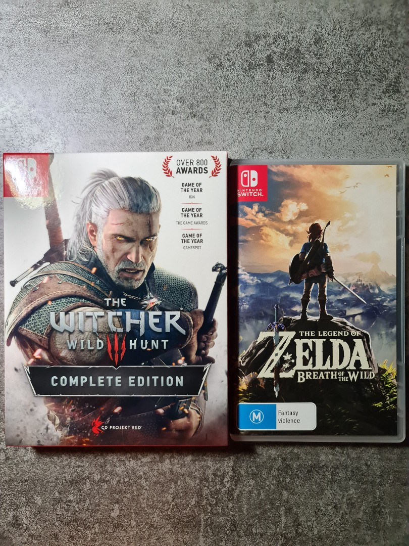 The Witcher Wild Hunt: Complete Edition & Zelda BOTW (Nintendo Switch ...