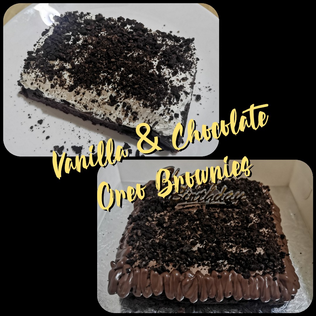Vanilla & Chocolate Oreo Brownies, Food & Drinks, Homemade Bakes on ...