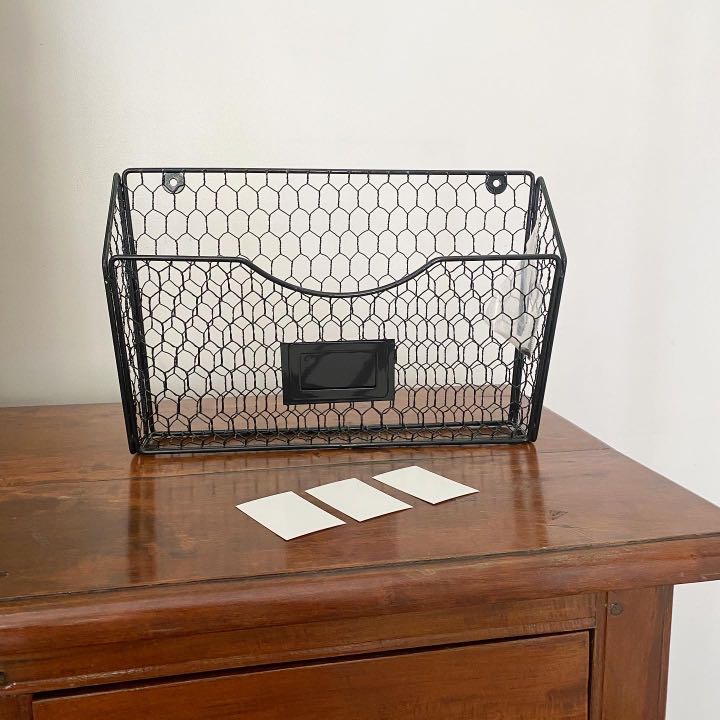 Wire mesh file basket, Furniture & Home Living, Home Improvement ...