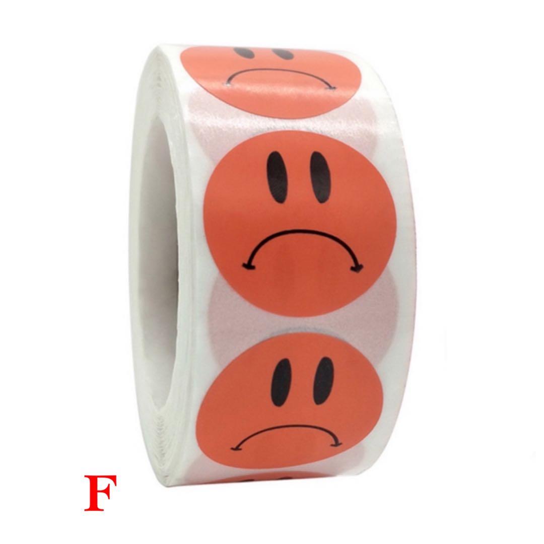 [$2 for 40pcs] [$5 for 100pcs] Emoji/Smiley/Funny/Happy/Sad Face Label ...