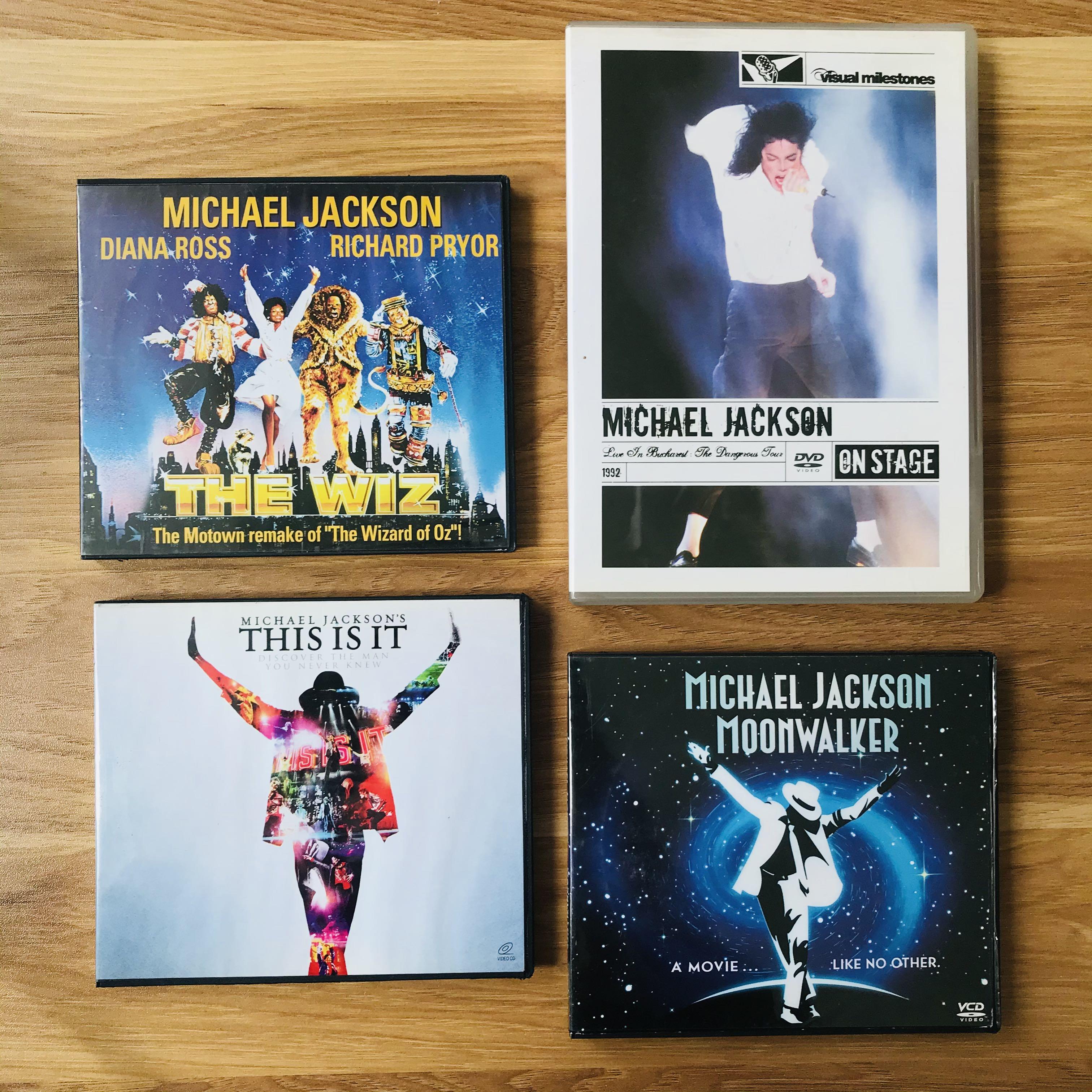 4 Michael Jackson DVD and VCDs Bundle, Hobbies & Toys, Music & Media ...