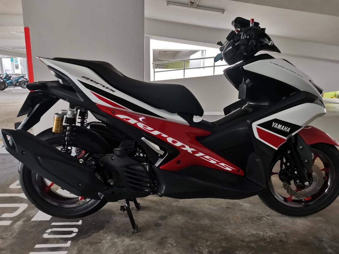 Aerox rim wrapping, Motorcycles, Motorcycle Apparel on Carousell