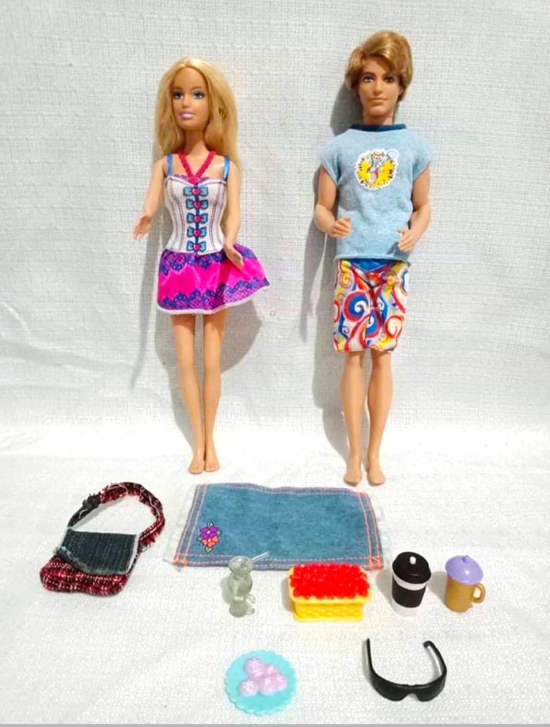 BARBIE & KEN Dolls Beach BUNDLE + Clothes Shoes Bag Accessories Playset ...