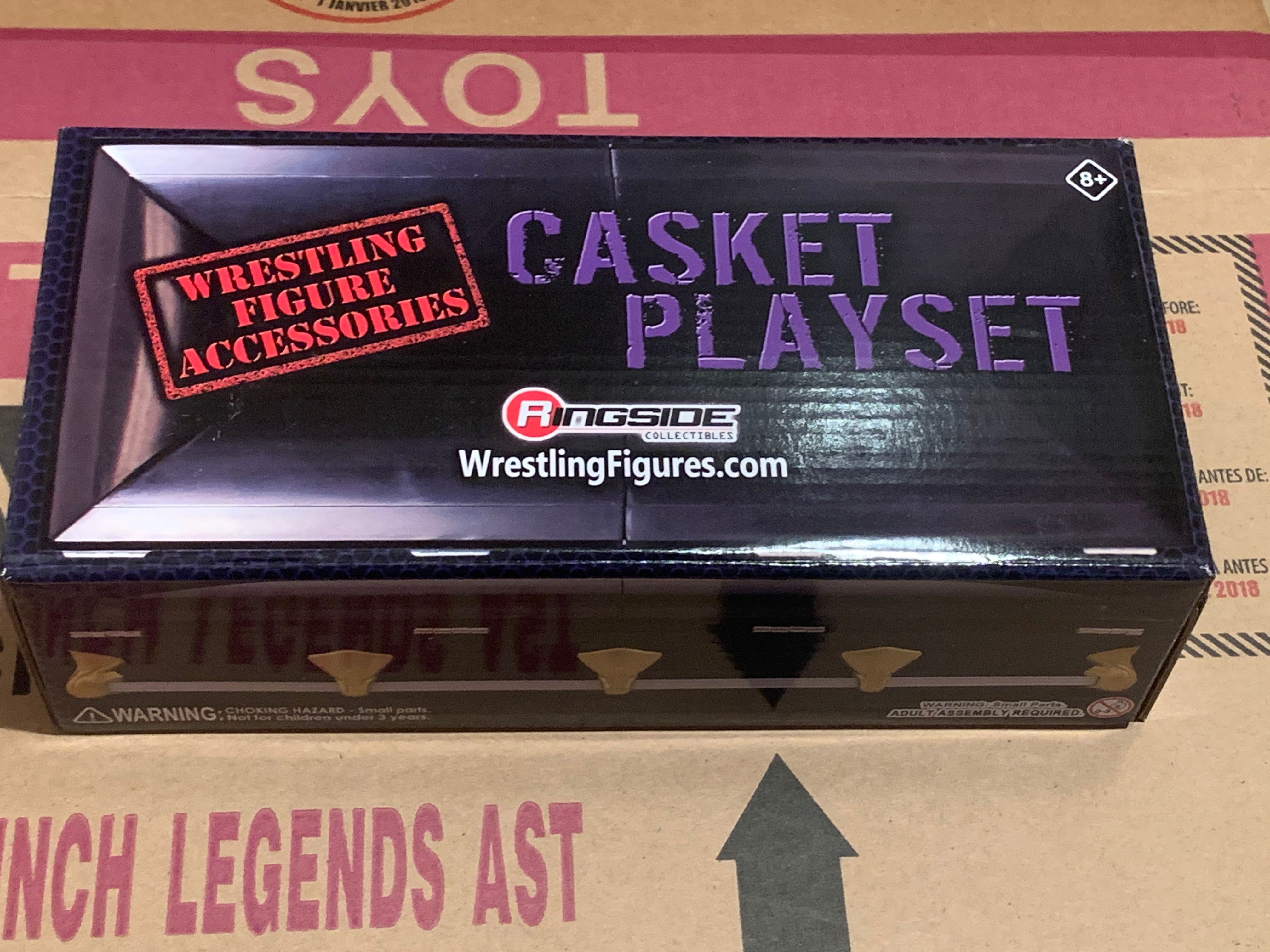Wwe casket playset 1/12 棺材 黑色, 興趣及遊戲, 玩具 & 遊戲類 - Carousell