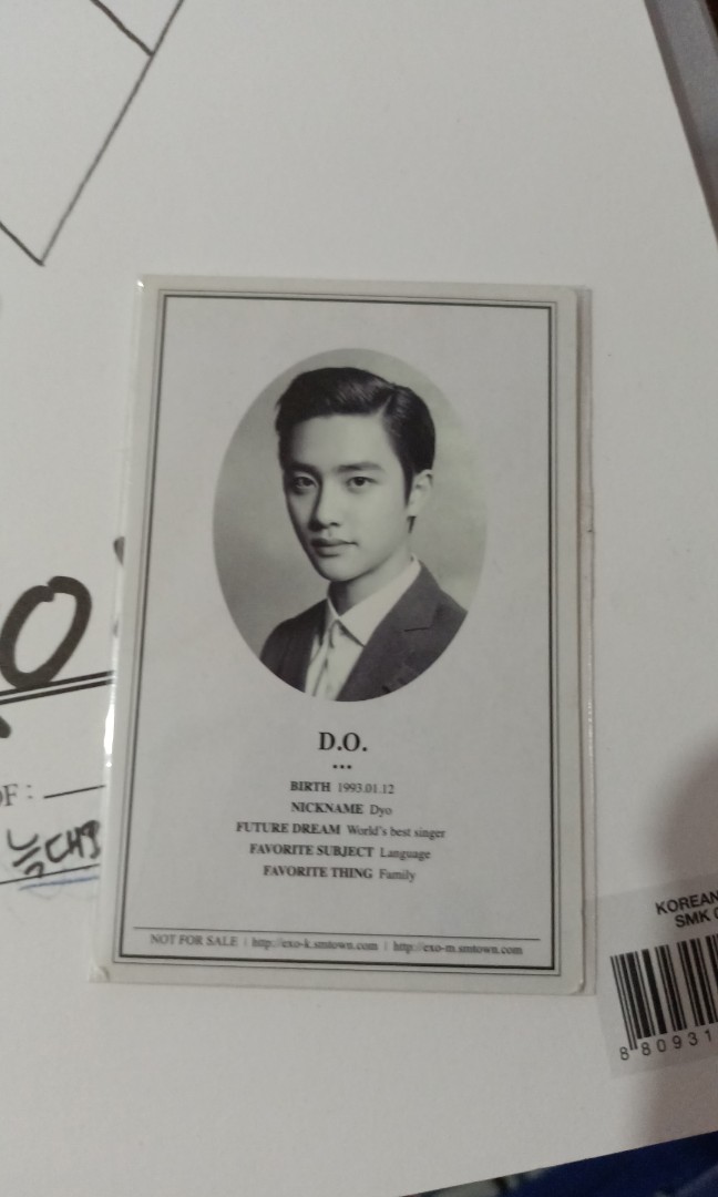 EXO XOXO KYUNGSOO PHOTOCARD PC, Hobbies & Toys, Memorabilia ...