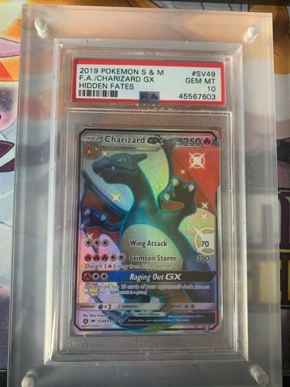 Hidden Fate Charizard GX SV49 PSA 10, Hobbies & Toys, Toys & Games on ...