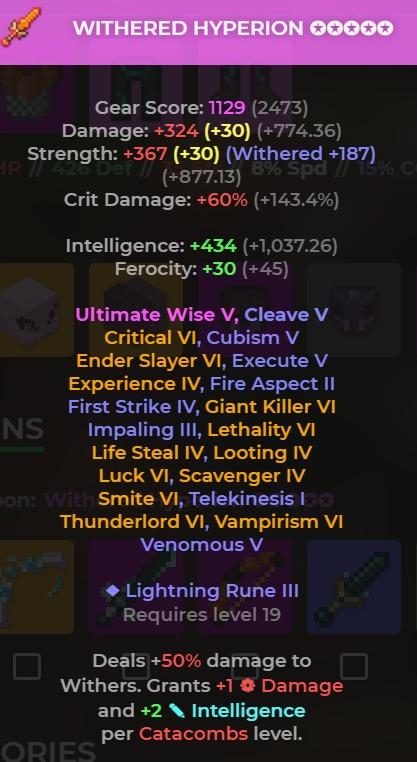 Hypixel Skyblock Maxed Hyperion , Video Gaming, Gaming Accessories ...