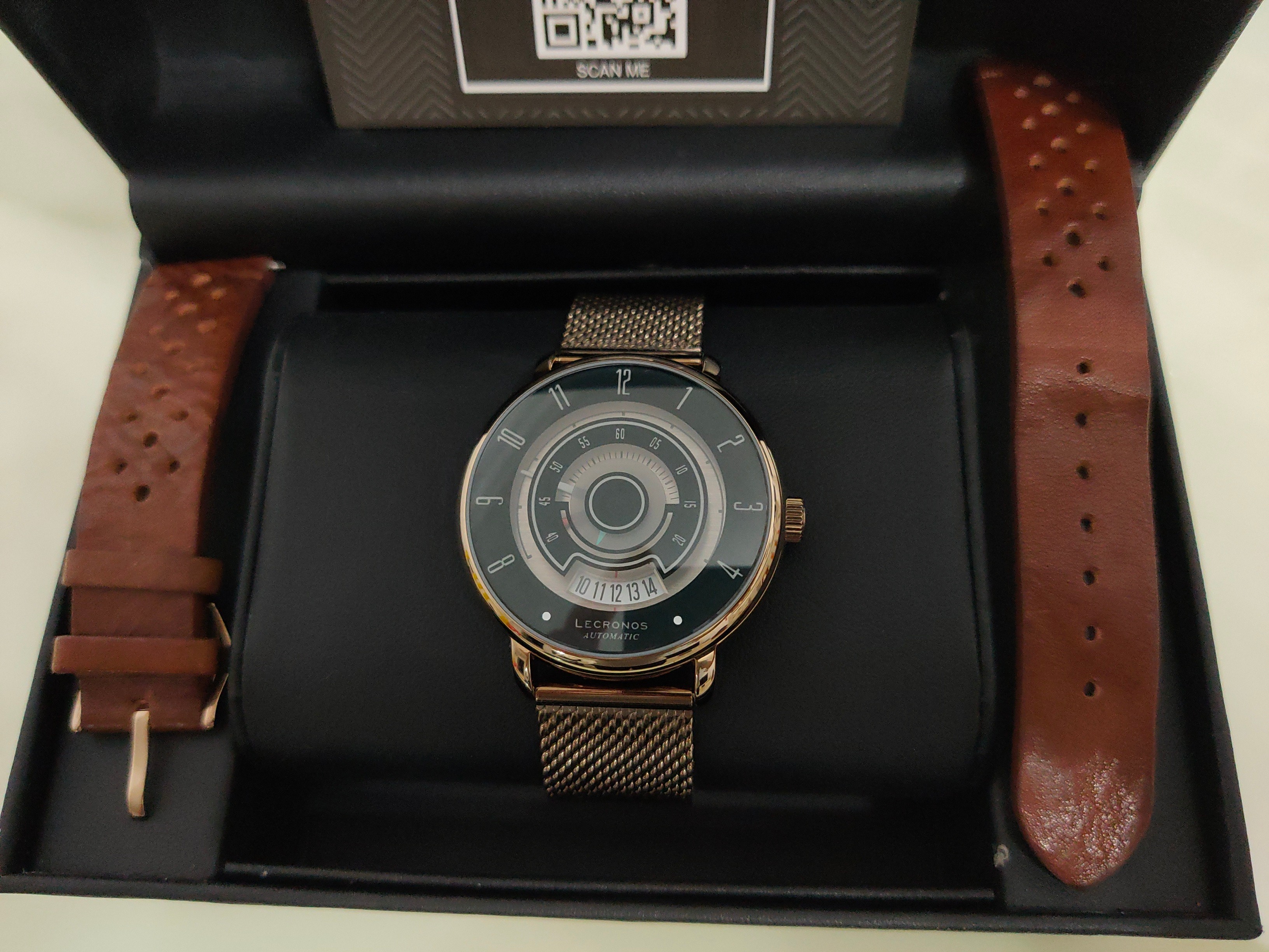 Lecronos 43mm automatic watch, Men's Fashion, Watches & Accessories ...