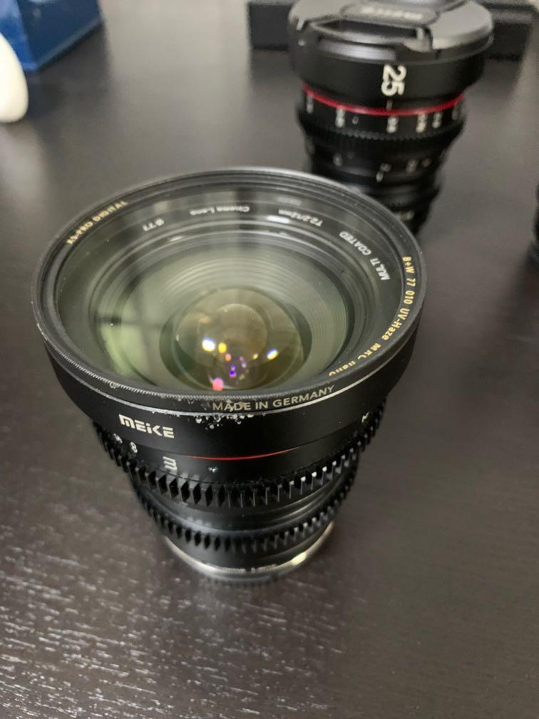 Meike m43 cine lens kit(12,25,35), Photography, Lens & Kits on Carousell