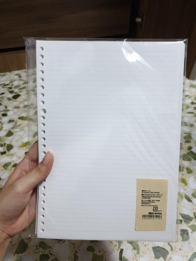 Muji B5 loose-leaf (lined), Hobbies & Toys, Stationery & Craft, Stationery & School Supplies on ...