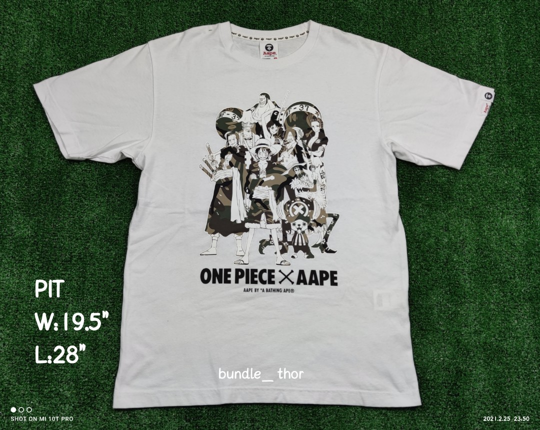 One piece X AAPE, Men's Fashion, Tops & Sets, Tshirts & Polo Shirts on ...