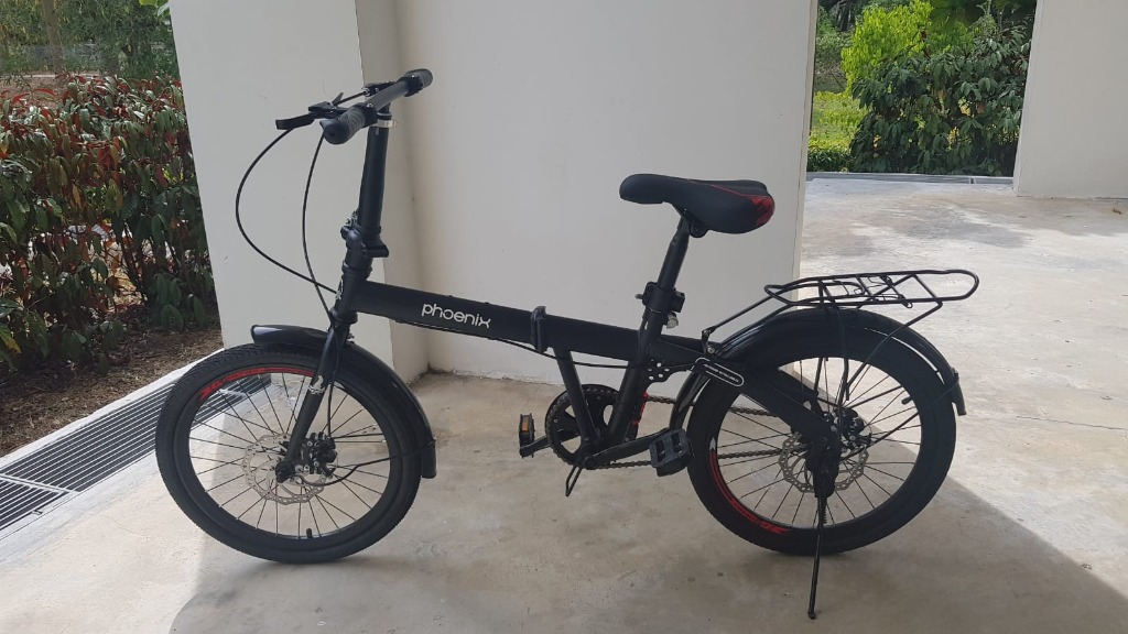 Phoenix Folding Bike (BLACK), Sports Equipment, Bicycles & Parts ...