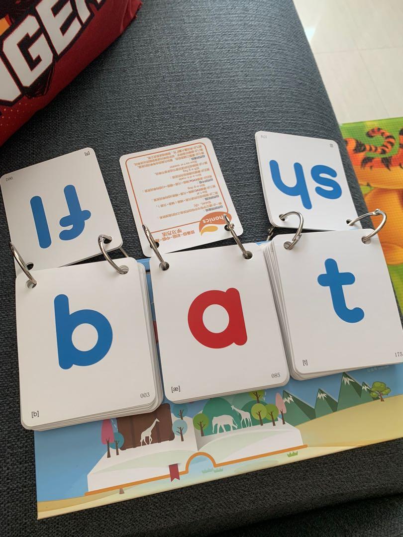 Phonics flip cards, Books & Stationery, Children's Books on Carousell