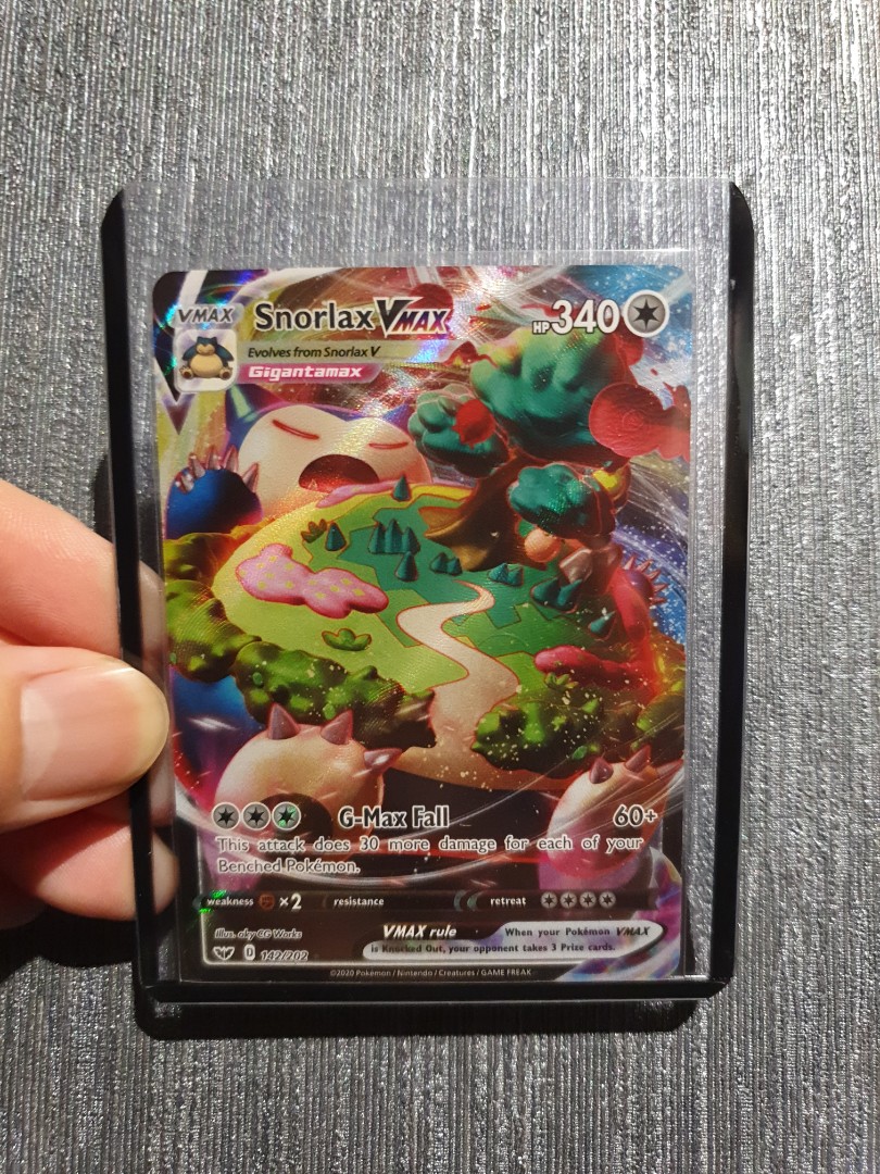 Pokemon TCG SWSH Base Set Snorlax VMAX Ultra Rare Card, Hobbies & Toys ...