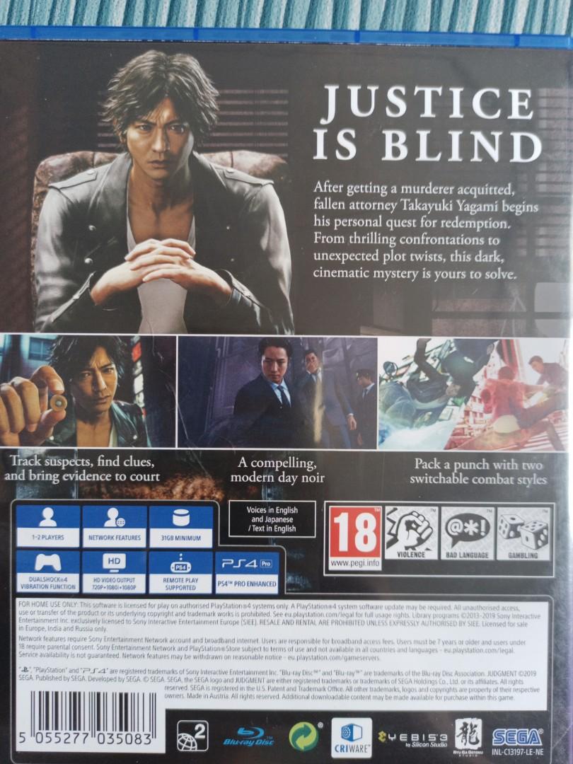 Ps4 judgement, Video Gaming, Video Games, PlayStation on Carousell
