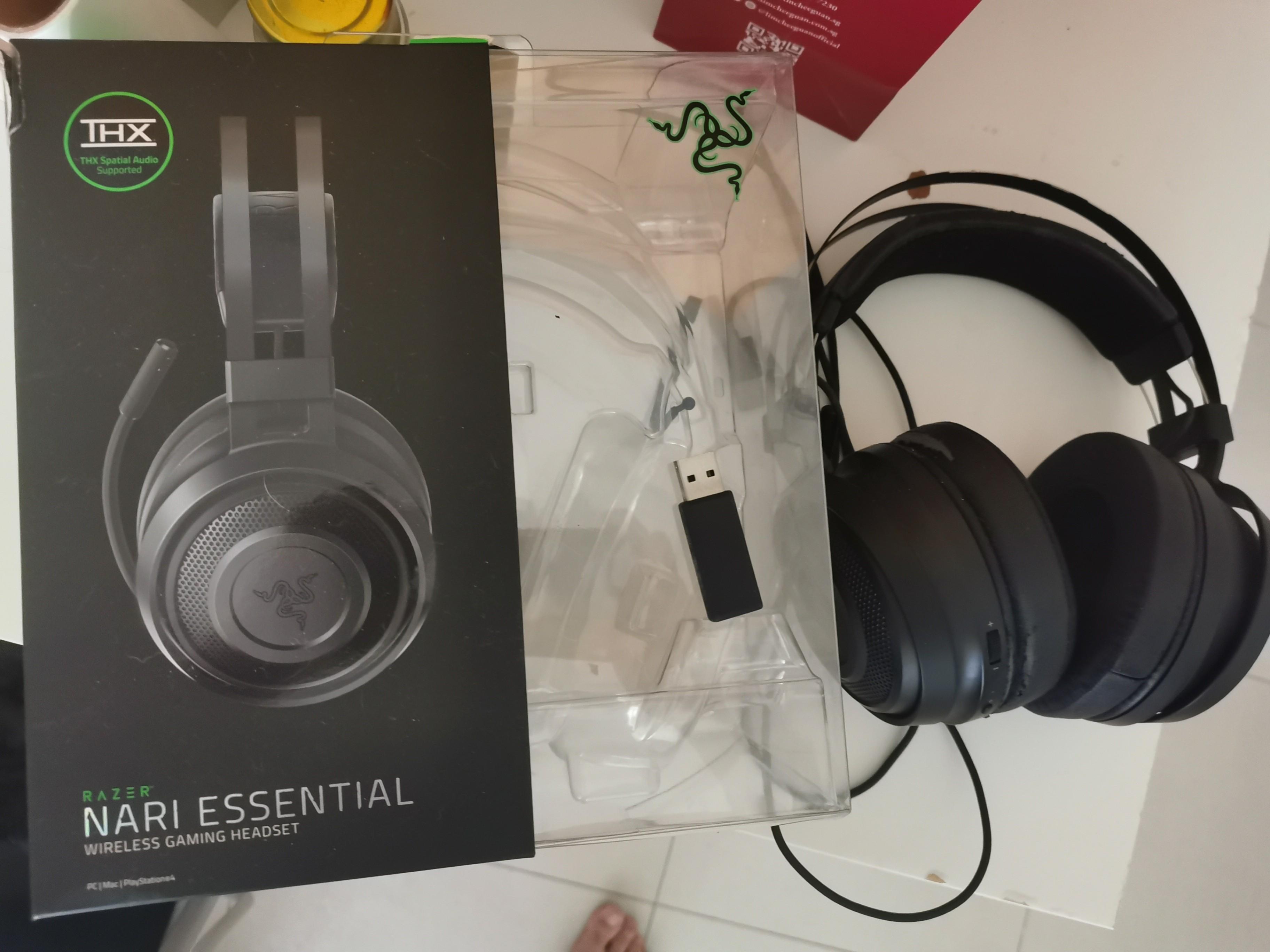 Razer Nari Essential wireless gaming headphone, Electronics, Computer ...