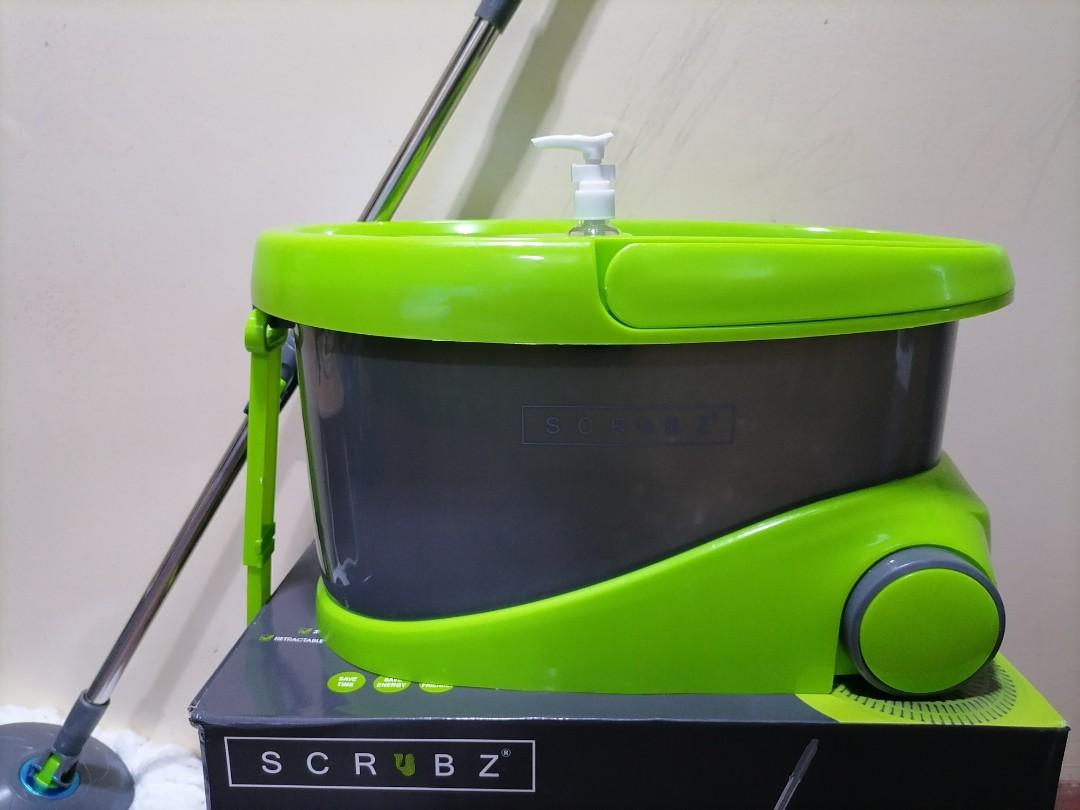 SCRUBZ Spin Mop with Bucket, Furniture & Home Living, Cleaning ...