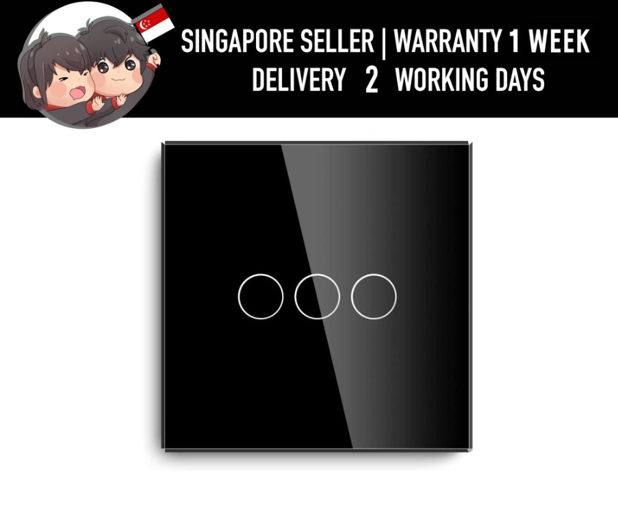 Smart Home Intelligent Touch Switch & Socket, Capacitive 1 Way Touch ...