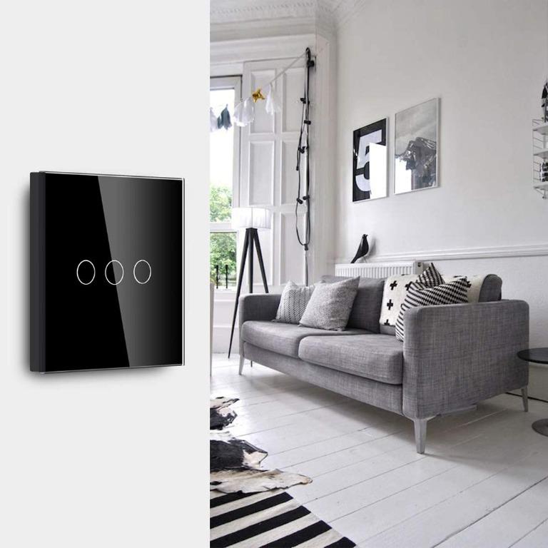 Smart Home Intelligent Touch Switch & Socket, Capacitive 1 Way Touch ...