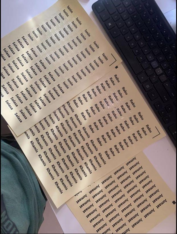 Sticker nama transparent, Hobbies & Toys, Books & Magazines, Comics ...