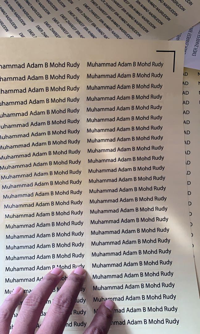 Sticker nama transparent, Hobbies & Toys, Books & Magazines, Comics ...