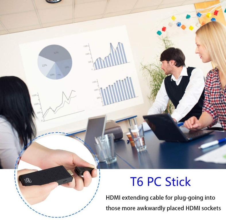 Terryza Fanless Mini PC,Intel Atom Z8350 Computer Stick Windows 10 Pro ...