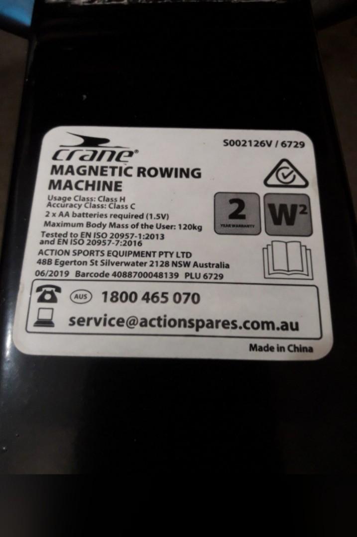 Crane Magnetic Rowing Machine, Sports Equipment, Exercise & Fitness ...