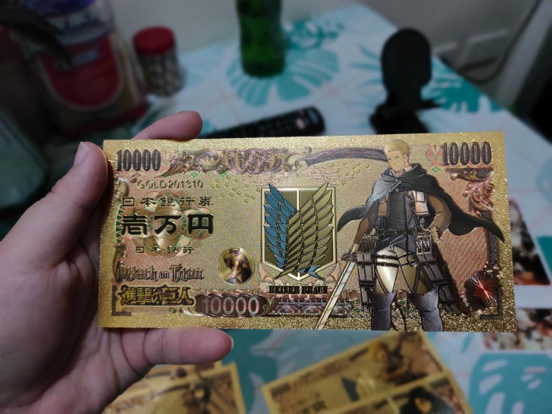 AOT. Attack on Titan Bank Notes., Hobbies & Toys, Toys & Games on Carousell