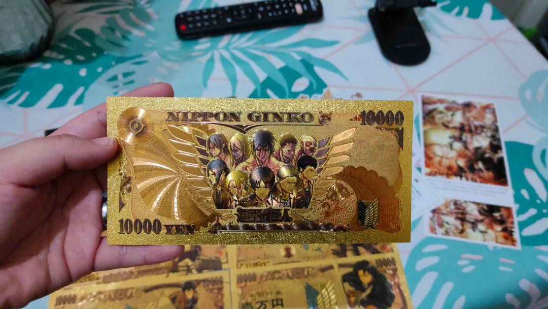 AOT. Attack on Titan Bank Notes., Hobbies & Toys, Toys & Games on Carousell