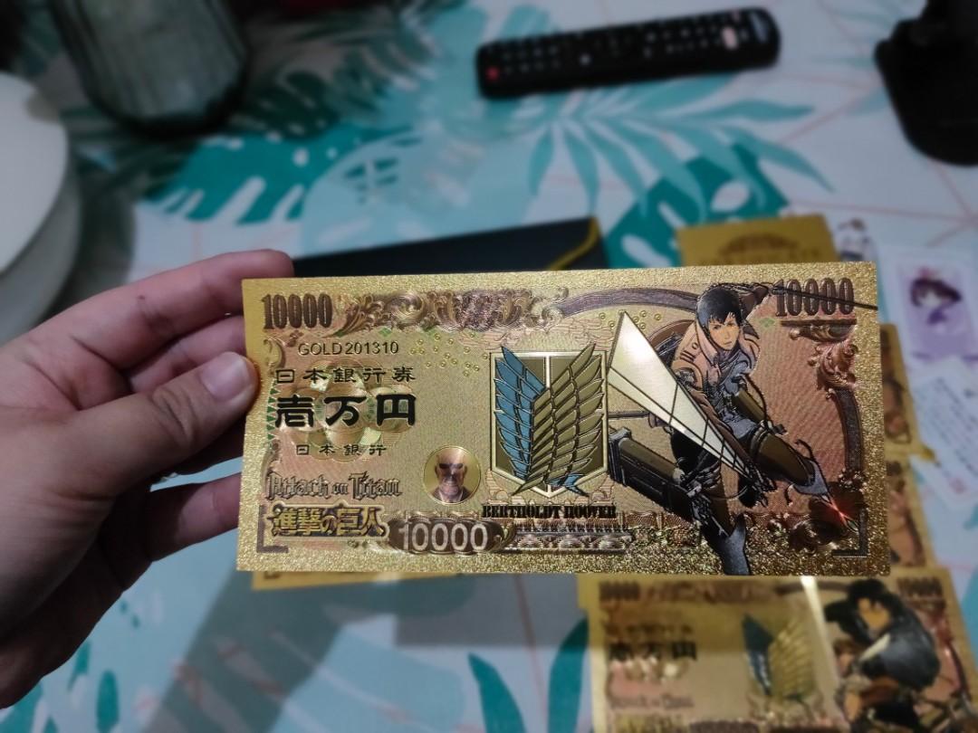 AOT. Attack on Titan Bank Notes., Hobbies & Toys, Toys & Games on Carousell