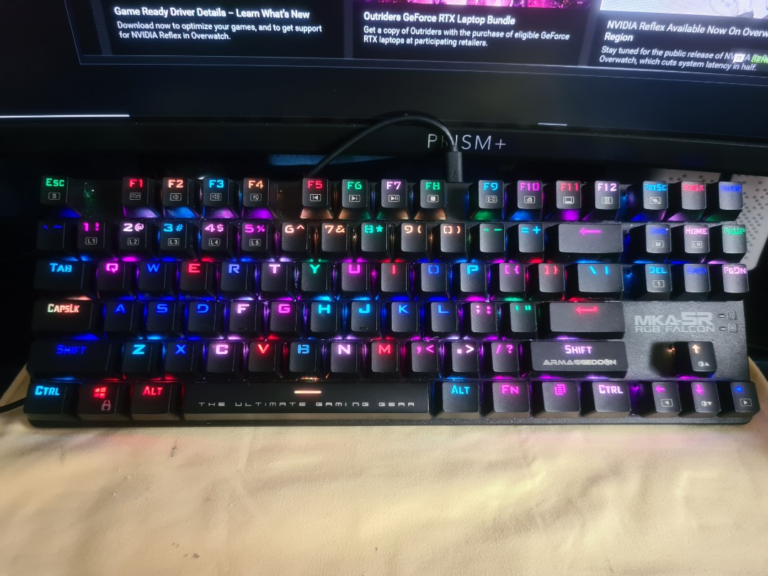 Armaggeddon MKA-5R RGB Falcon Mechanical Keyboard, Computers & Tech ...