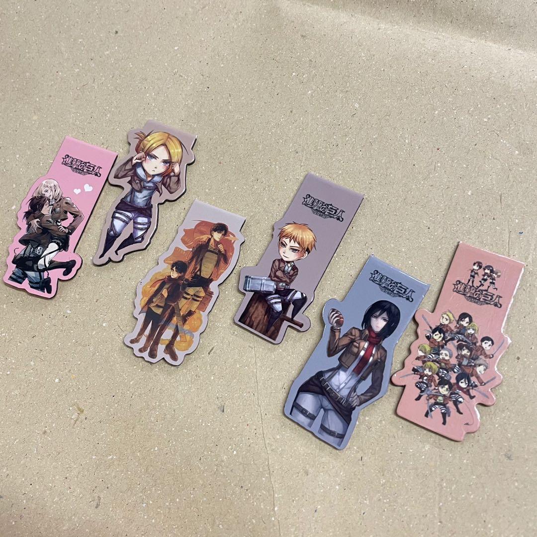 Attack on titan anime magnetic bookmarks, Hobbies & Toys, Stationary ...