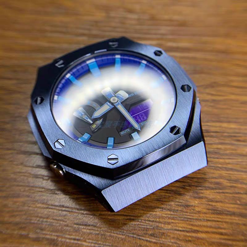 Casioak V2 Blue titanium blue gunmetal color new bezel for Casio gshock ...